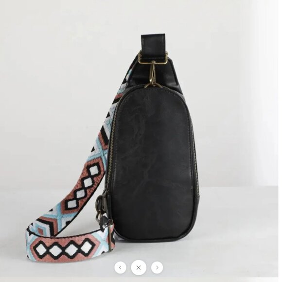 Threaded Pear | Bags | Nwot Threaded Pear Sling Black Purse Large ...